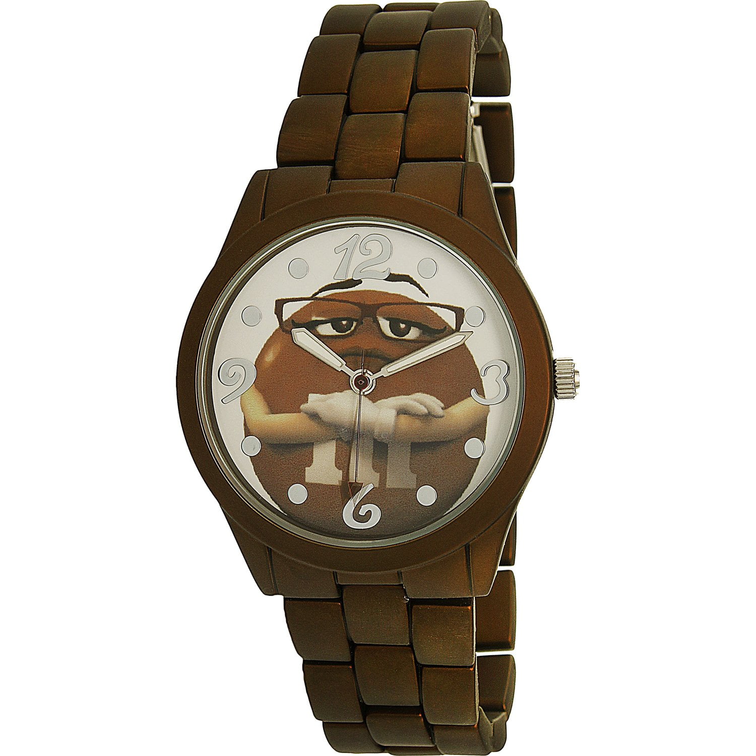 M&Ms Girl's MMSAQ022AF Brown Stainless-Steel Quartz Fashion Watch ...