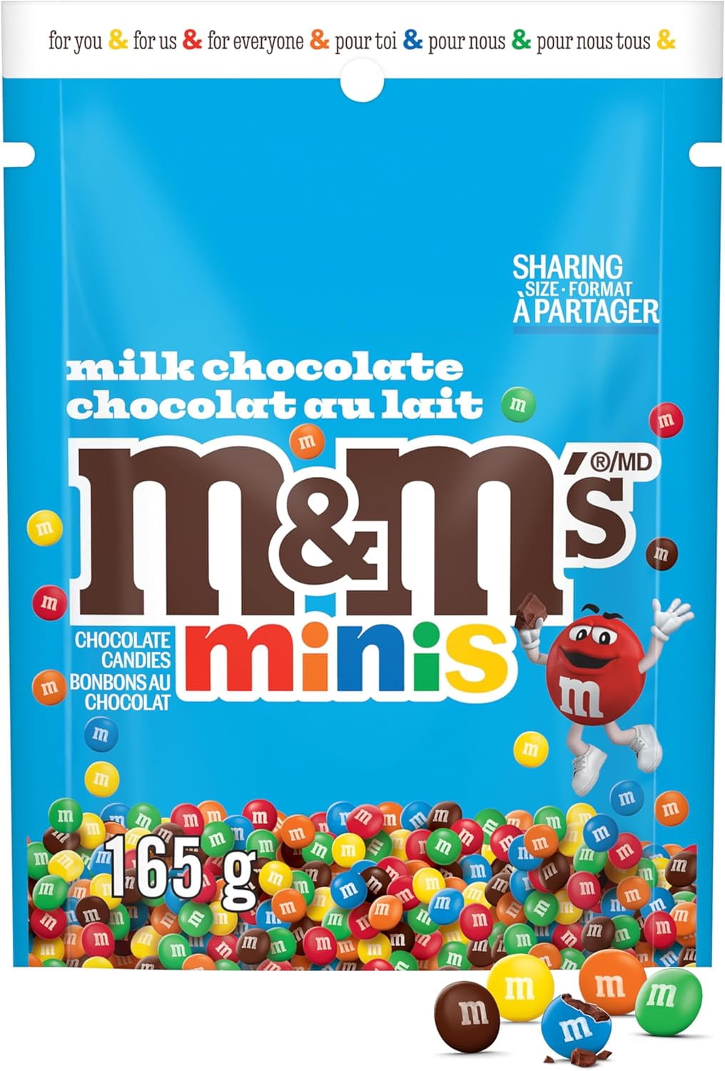 M&Ms Minis Milk Chocolate Candies, Sharing Bag, 165g/5.8 oz - Walmart.com