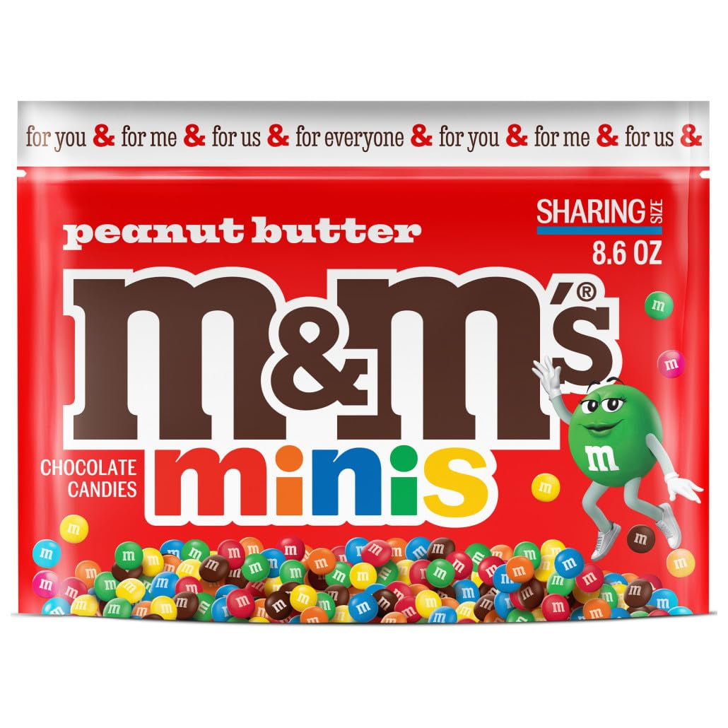 M&Ms Minis Peanut Butter Colorful Milk Chocolate Football Tailgating ...