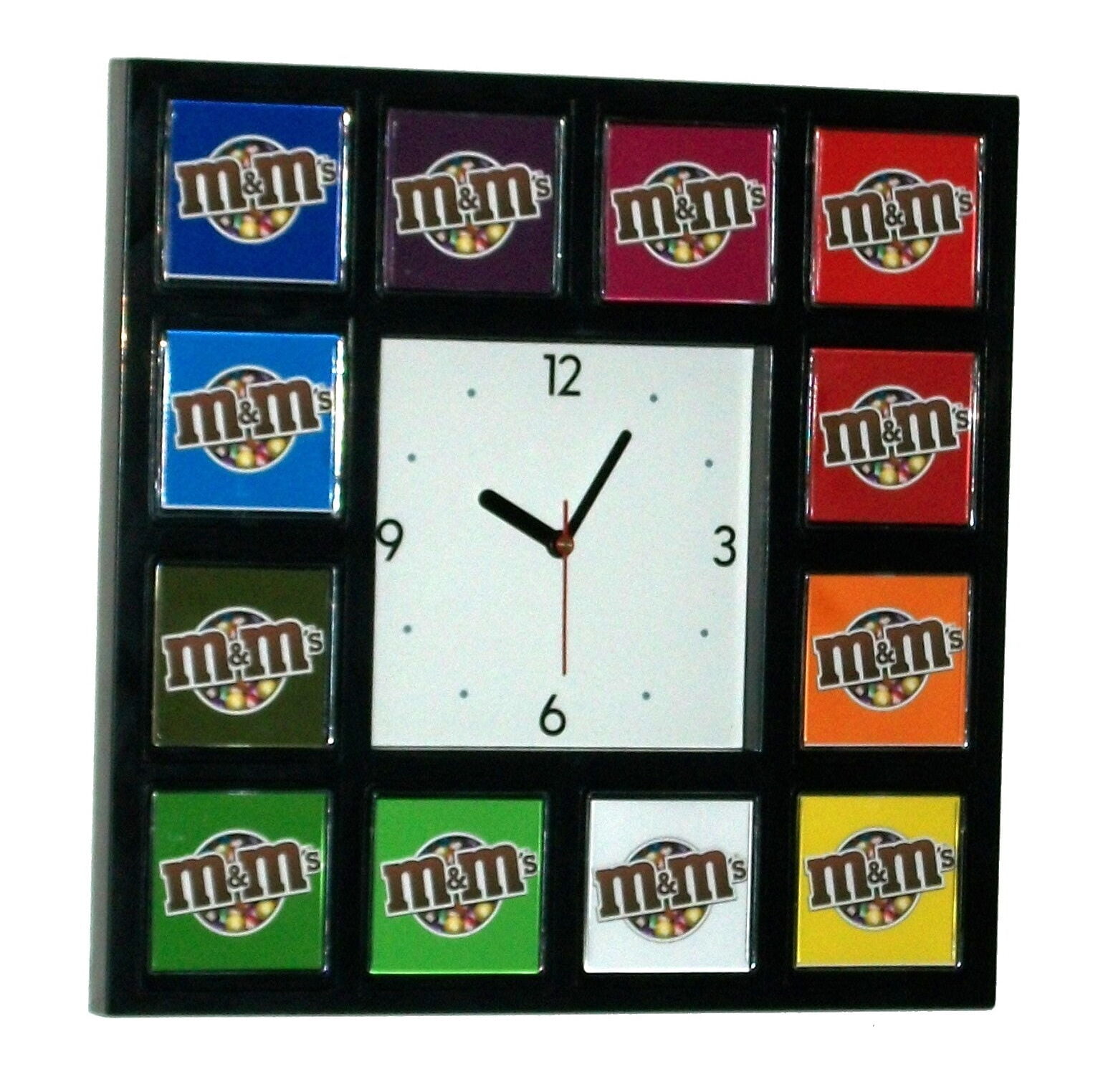 M&Ms candy color wheel promo Clock with 12 pictures MMs - Walmart.com