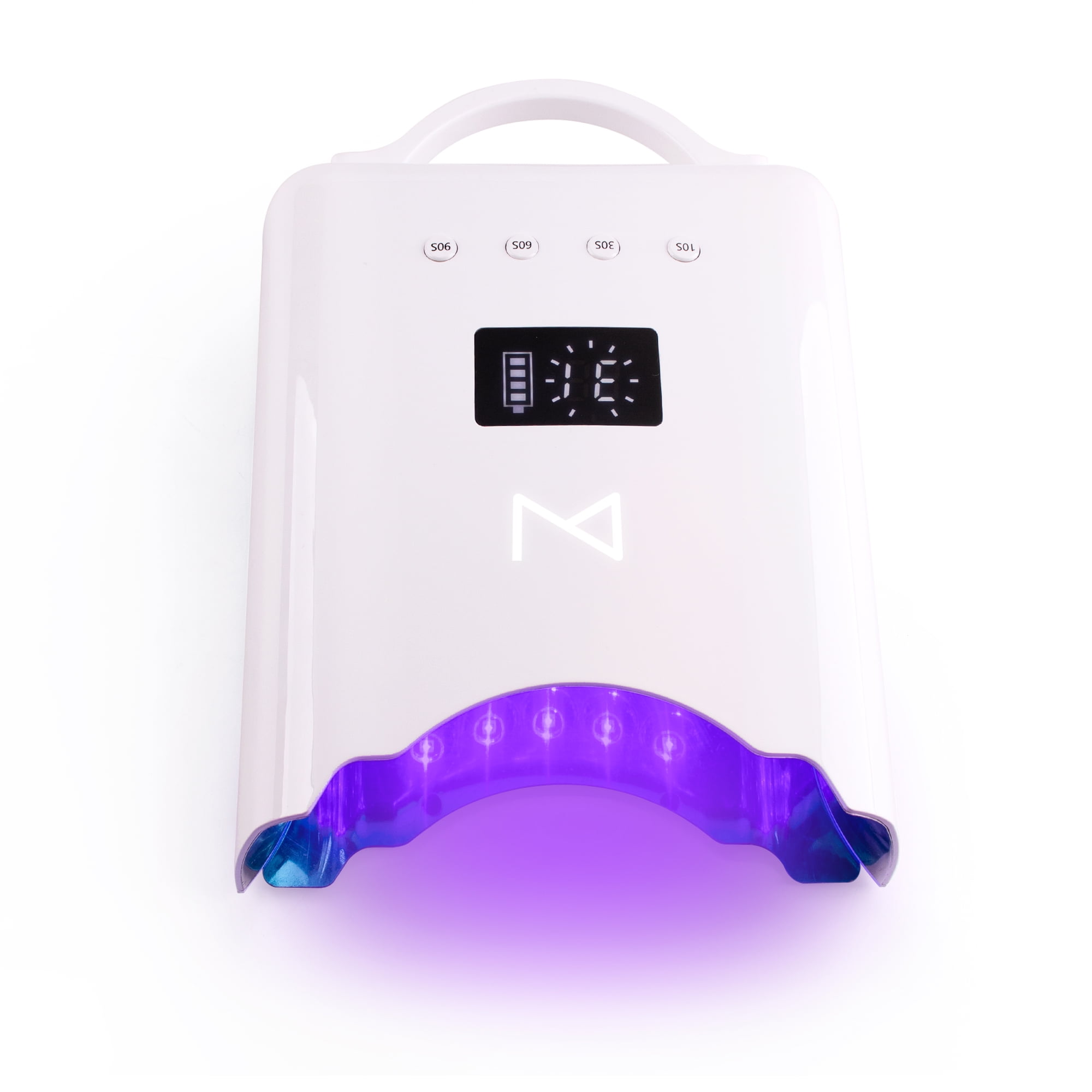 M - NEO Cordless & Rechargeable Nail Curing Lamp 78W with 4 LCD Time ...