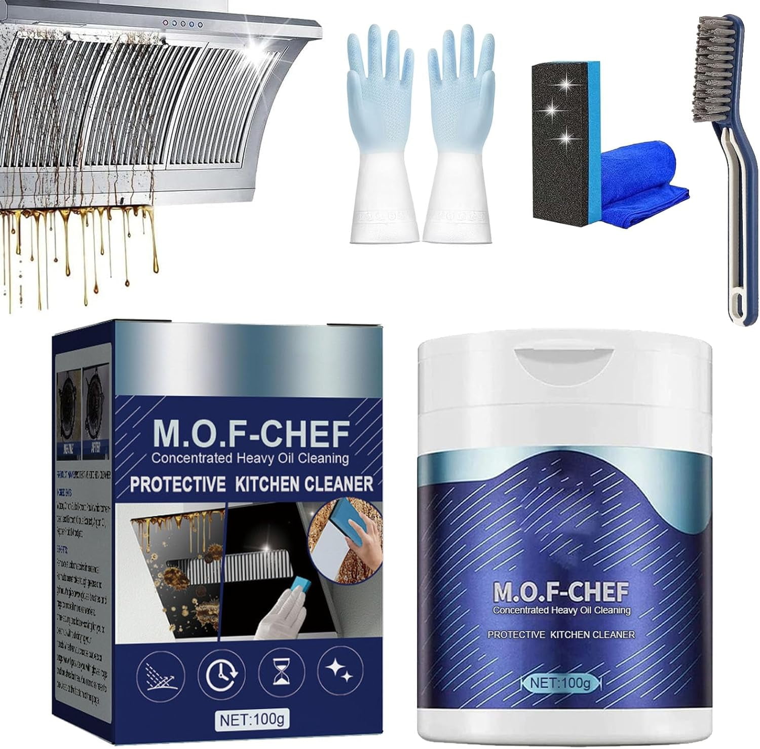 M.O.F-CHEF Cleaner Powder, Mof Chef Cleaning Powder, Professional Mof ...