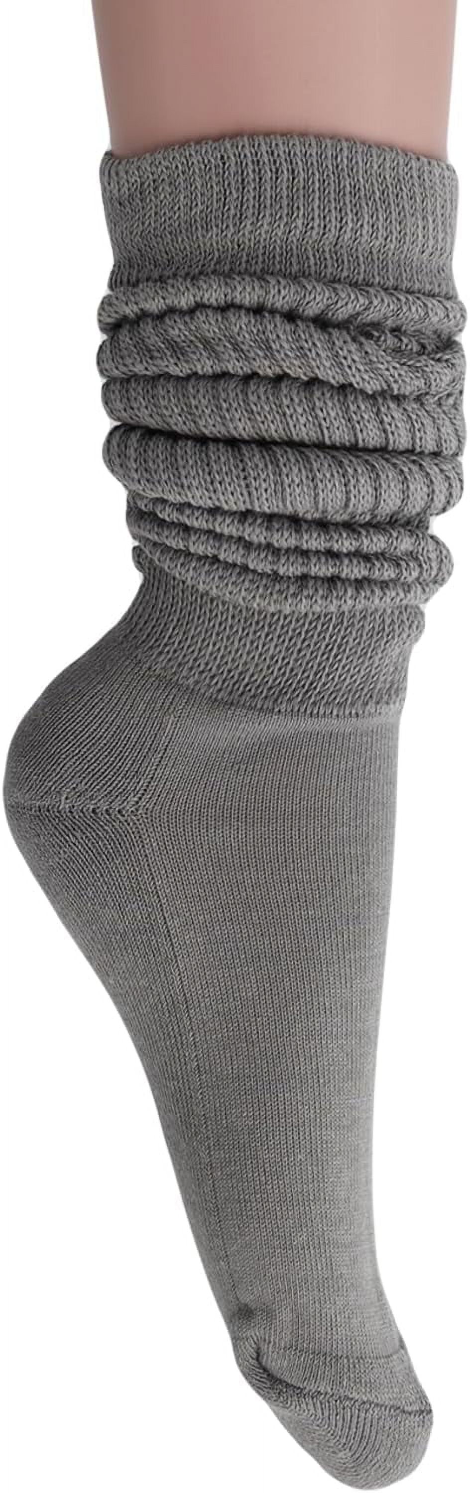 M.O.S Women's Slouch Socks Extra Heavy Long, Size 5–10, 1 Pair – Gray ...