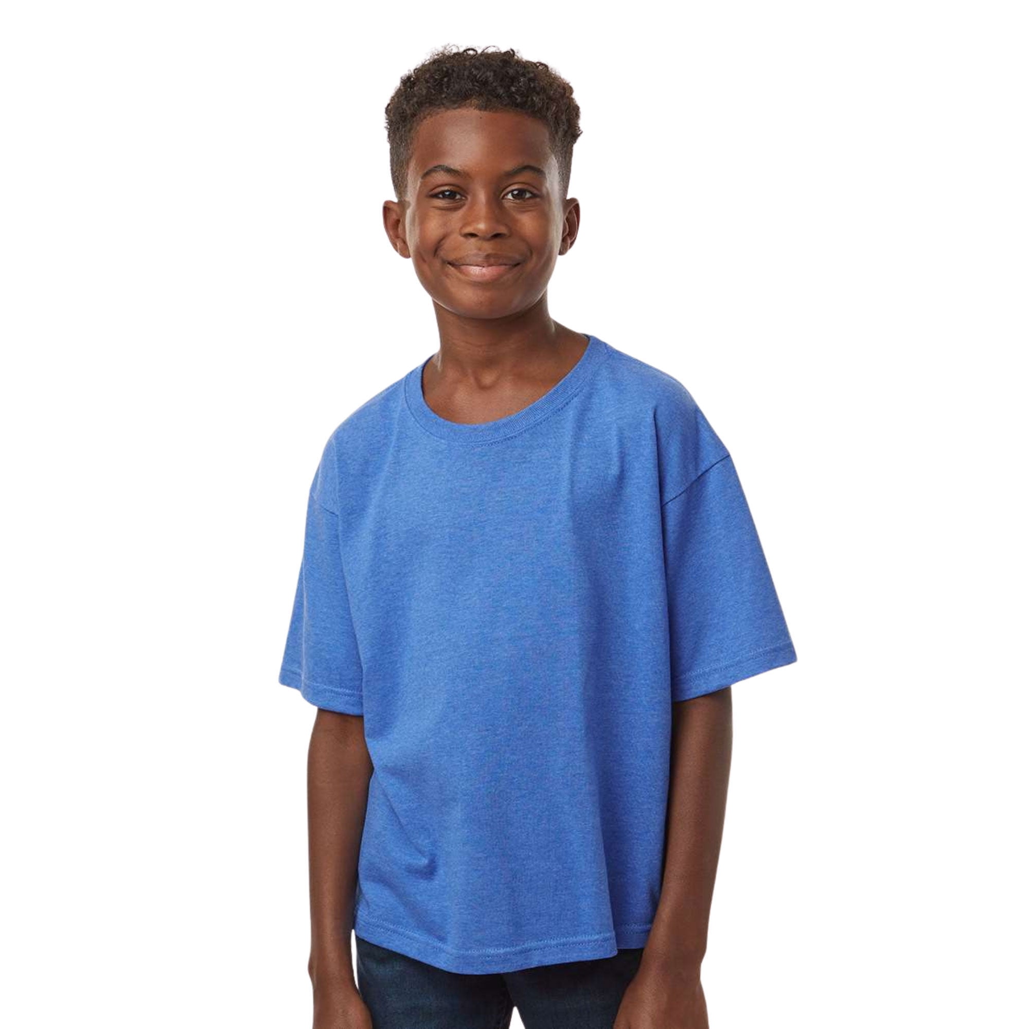 M&O Youth Gold Soft Touch T-Shirt Craft and DIY Short Sleeve Crewneck ...