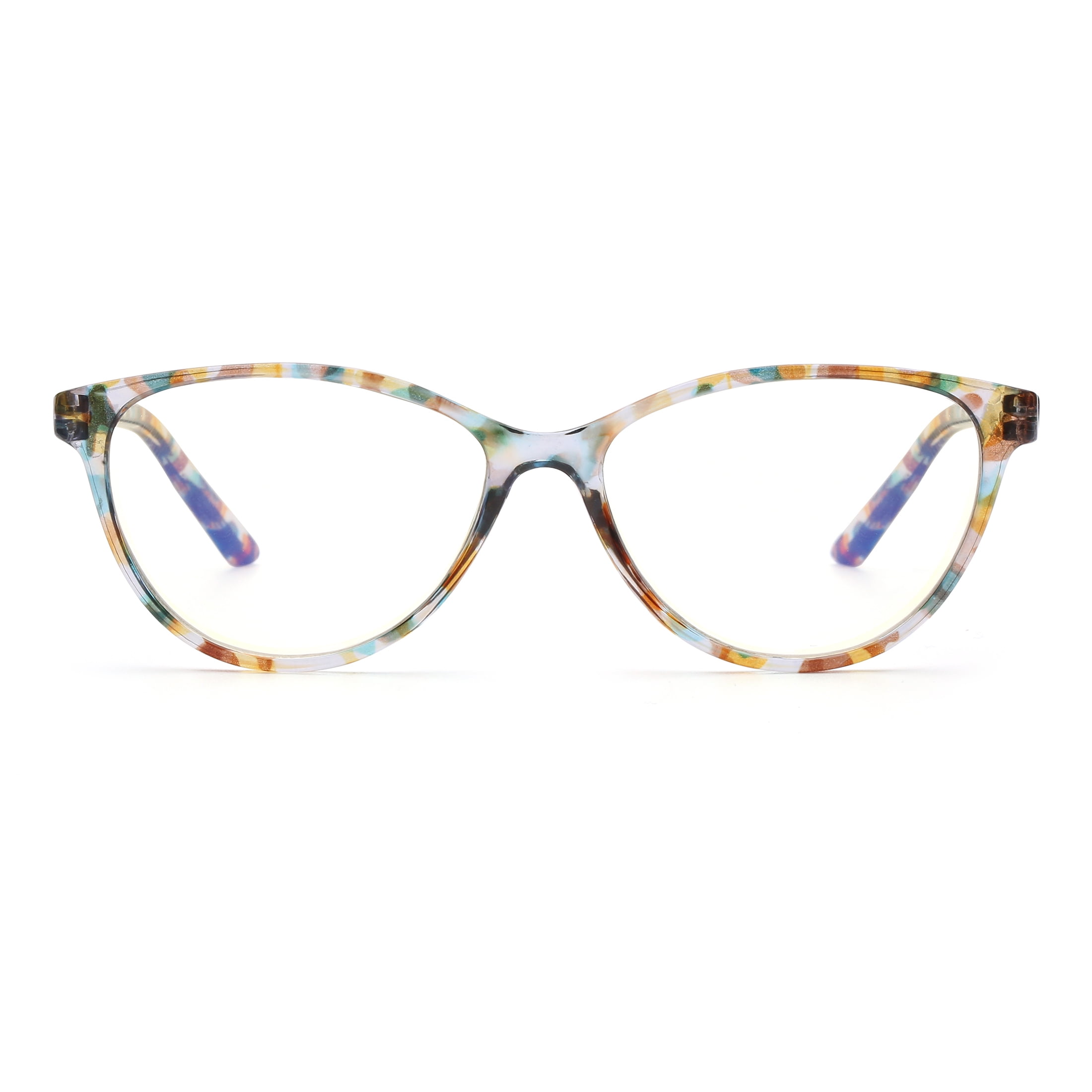 M+ Plano Blue Light Lens Injection Womens Frames, Linda, Crystal ...