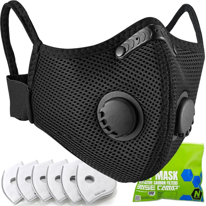 M Plus Dust Mask, Breathable Reusable Face Mask with 6 Activated Carbon ...