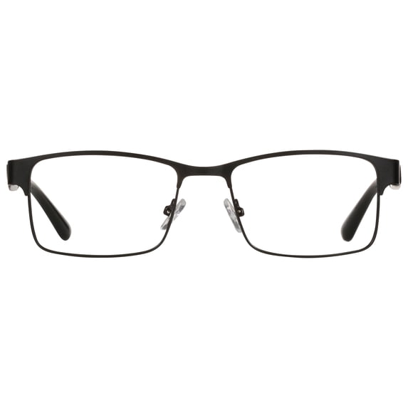 M+ Mens Rectangular Flat Metal Reading Glasses 1.25 Ash in Classic ...