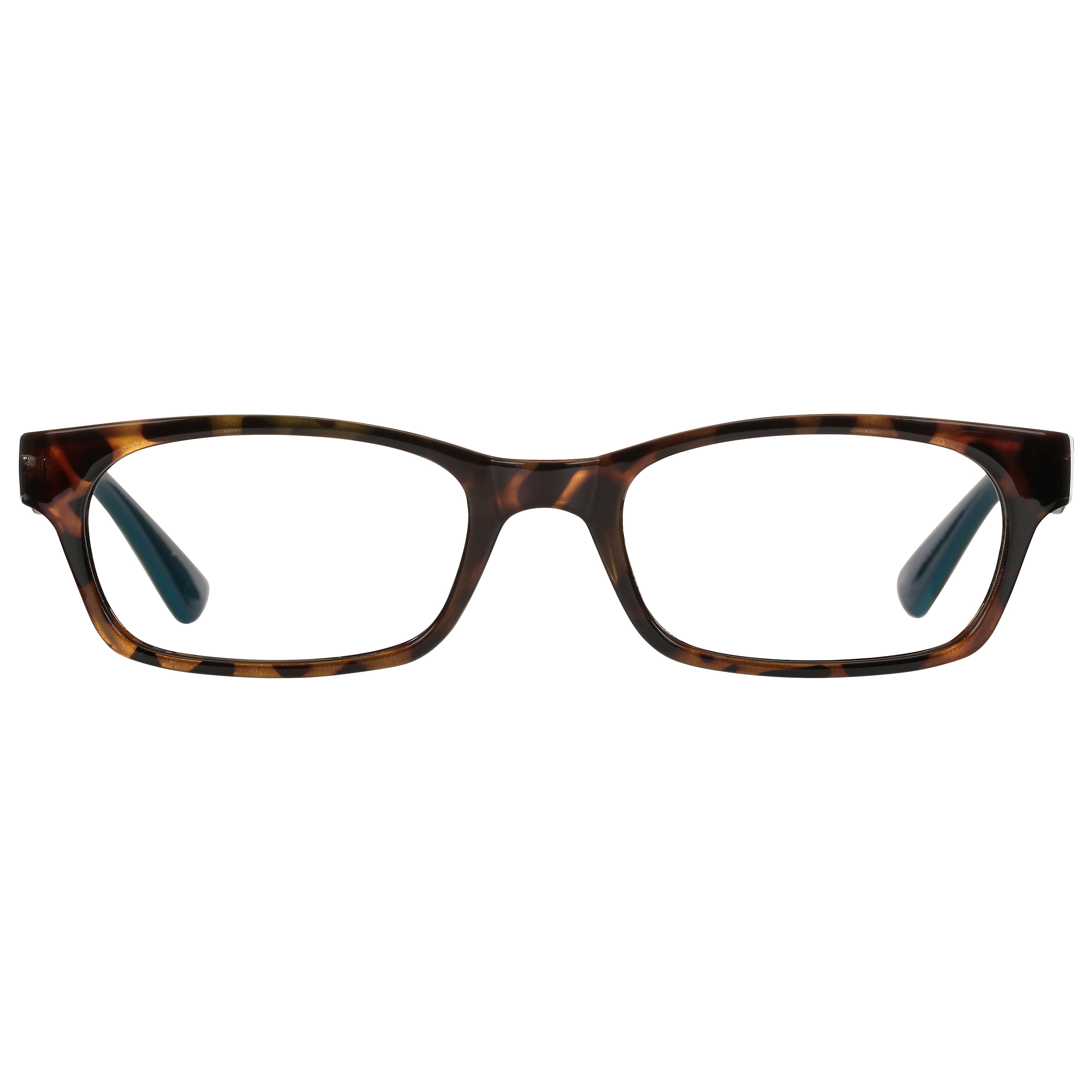 M+ Womens Rectangular Plastic Reading Glasses 1.50 Colleen in Tortoise ...