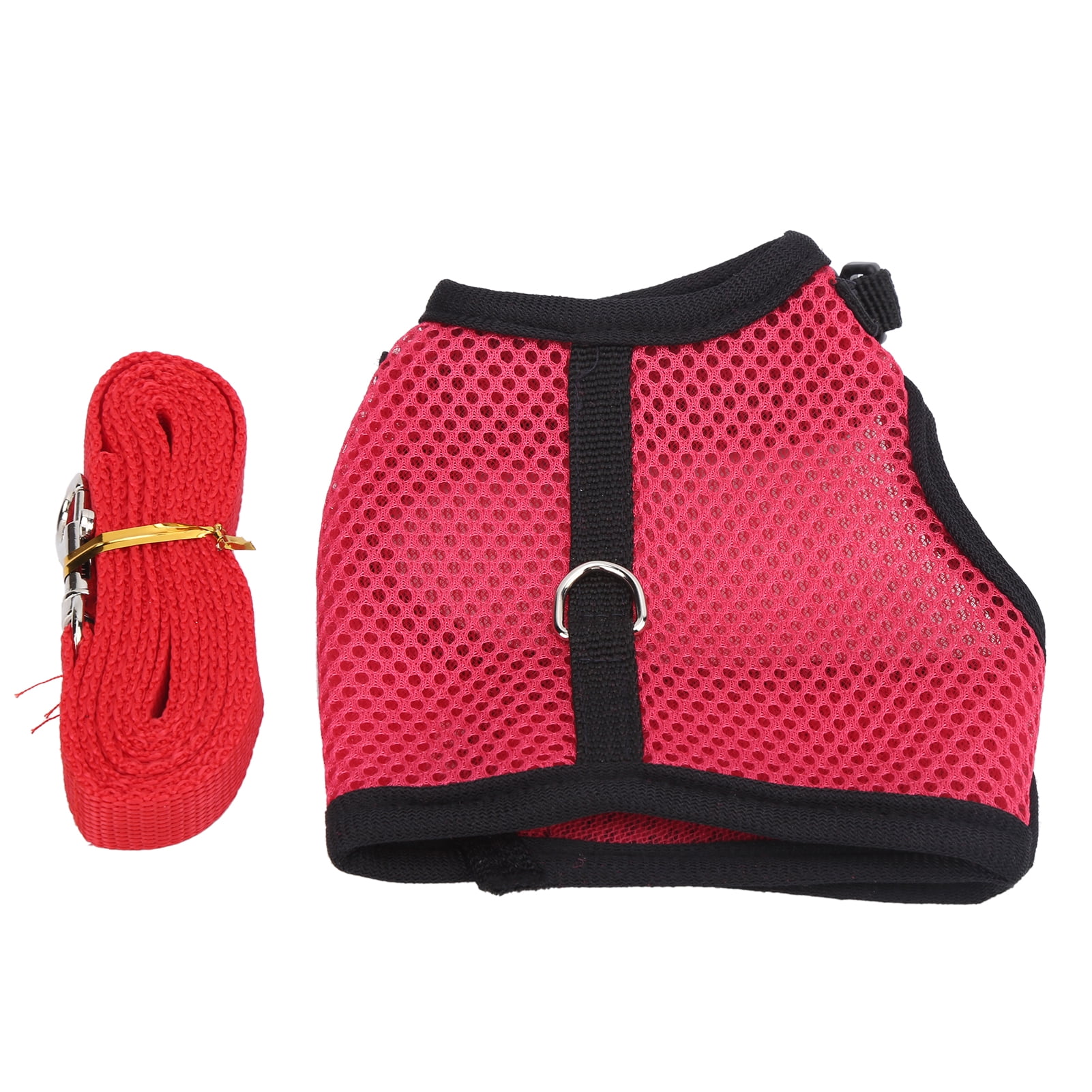 M Rose Red Harness With Lead Adjustable And Soft Pet Walking Harness ...