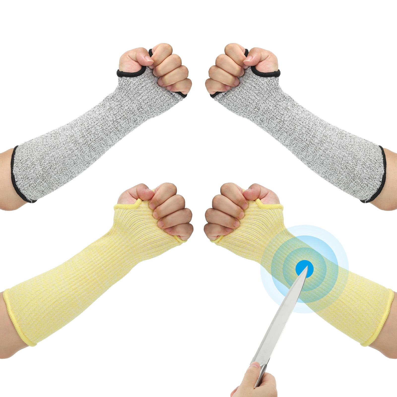 M Size Arm Protectors Sleeve Cut Resistant Sleeve with Thumb Hole ...