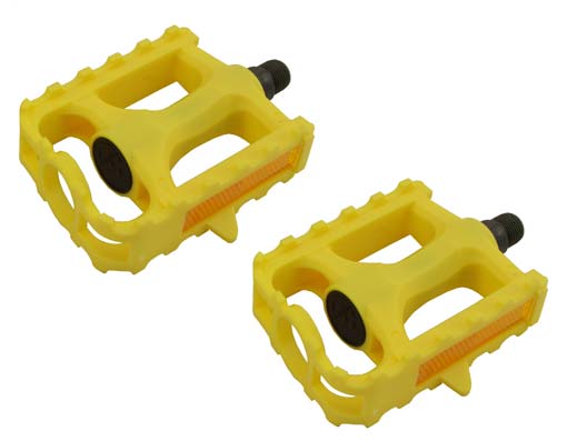 M.T.B Pedals 861 9/16" Yellow. Bike pedals, bicycle pedal, mostly for ...
