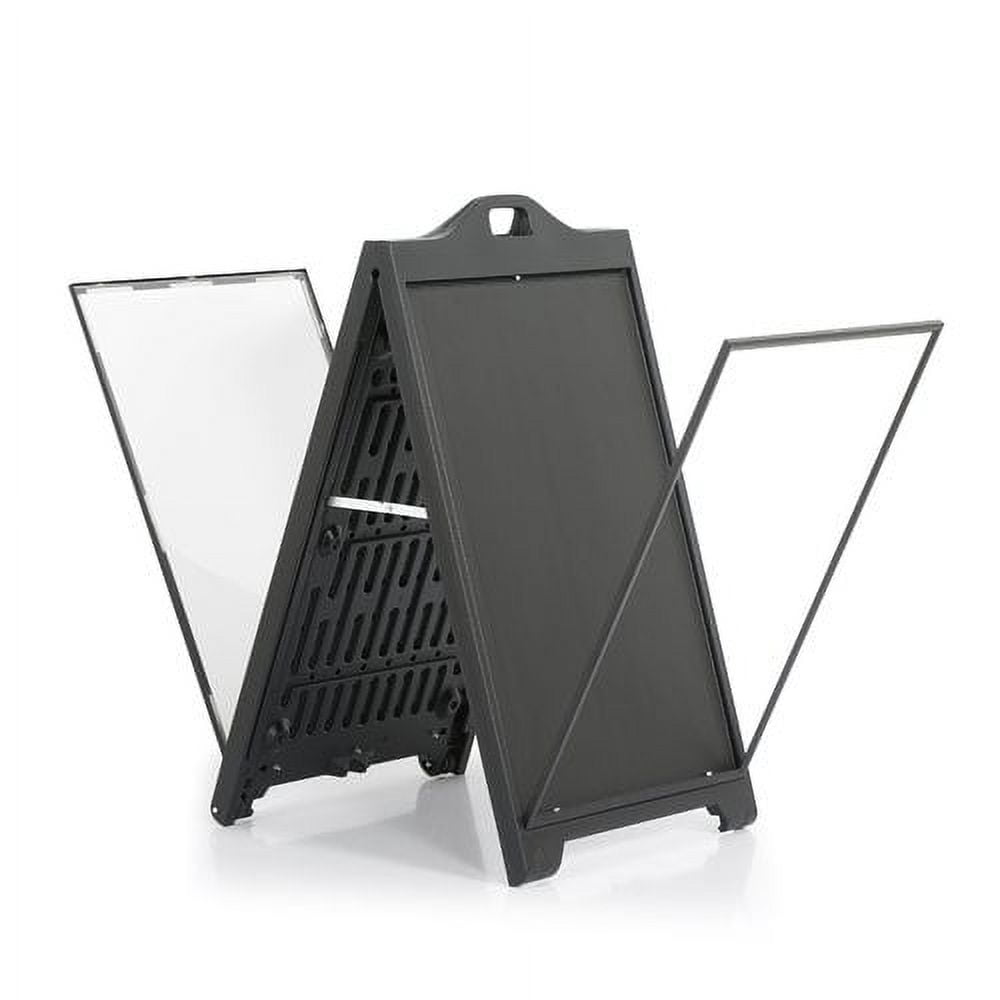 M&T Display Sandwich Board A-Frame Sidewalk Sign Holder Black - Walmart.com