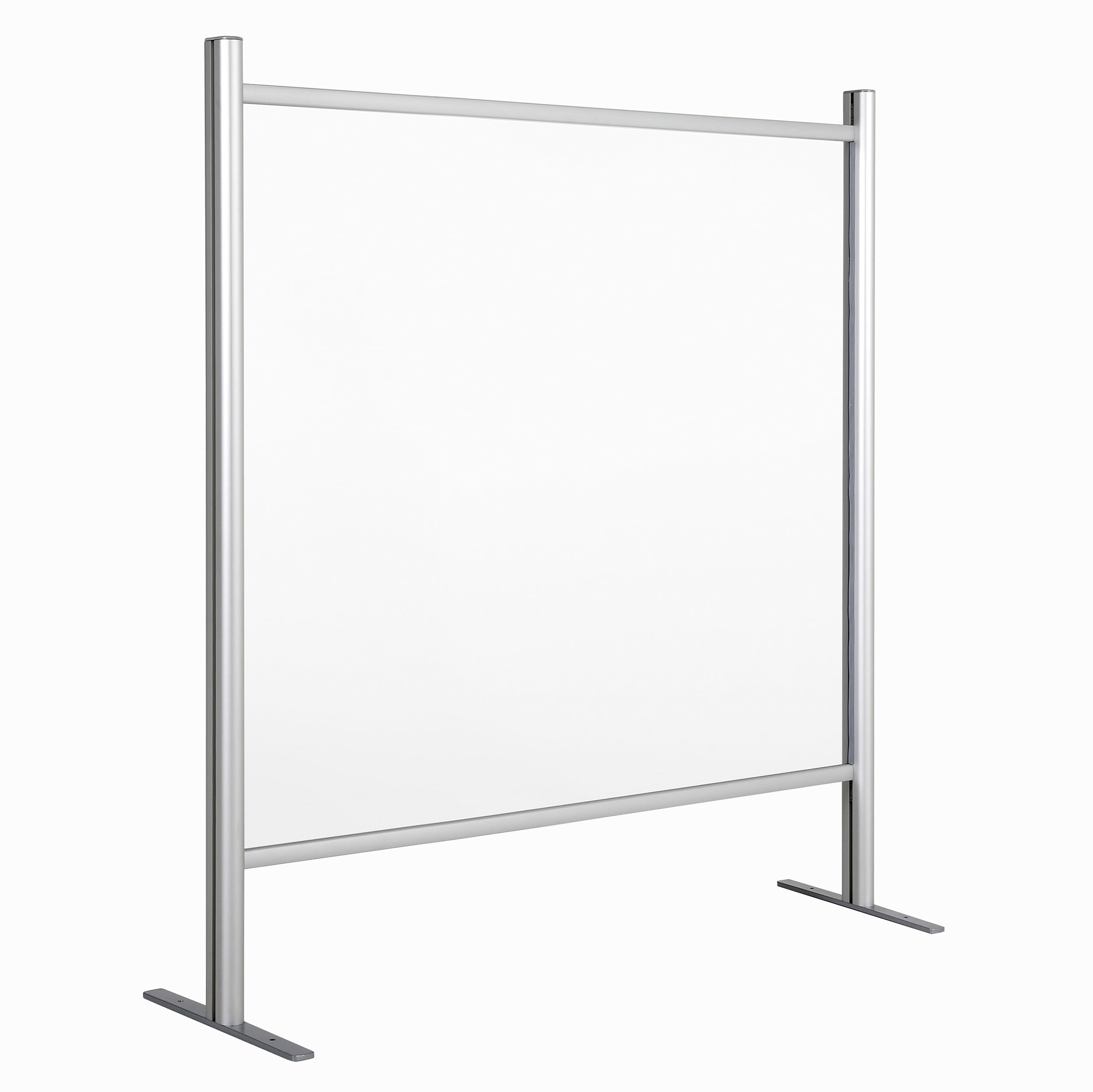 M&T Displays 31.5x47.24 Inch Clear Hygienic Barrier with Aluminum Bars ...