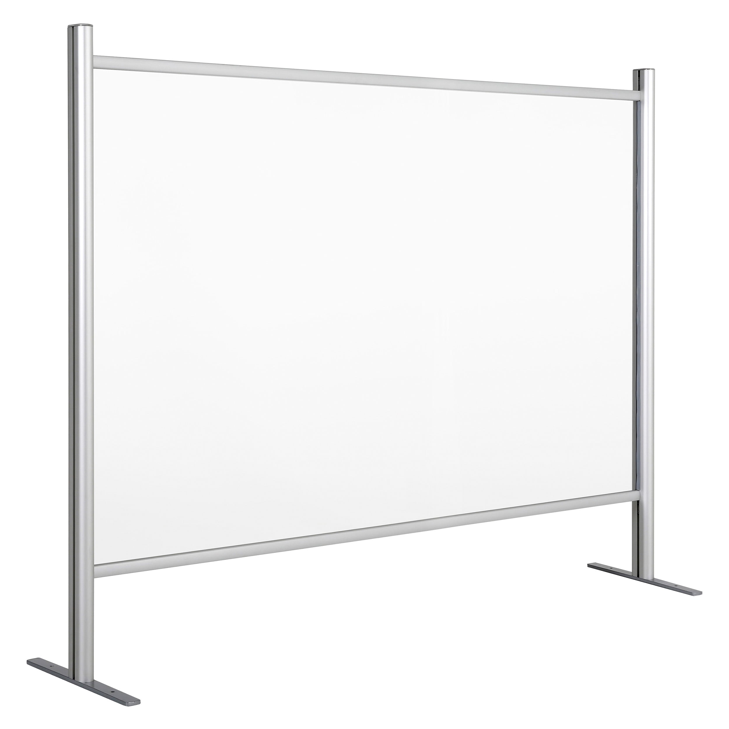 M&T Displays 47.24x39.37 Inch Clear Hygienic Barrier with Aluminum Bars ...