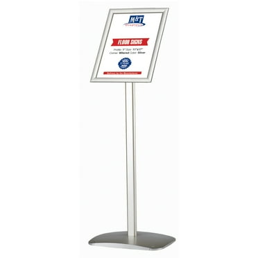 M&T Displays Double Sided Floor Standing Pedestal Metal Eco Info Board ...