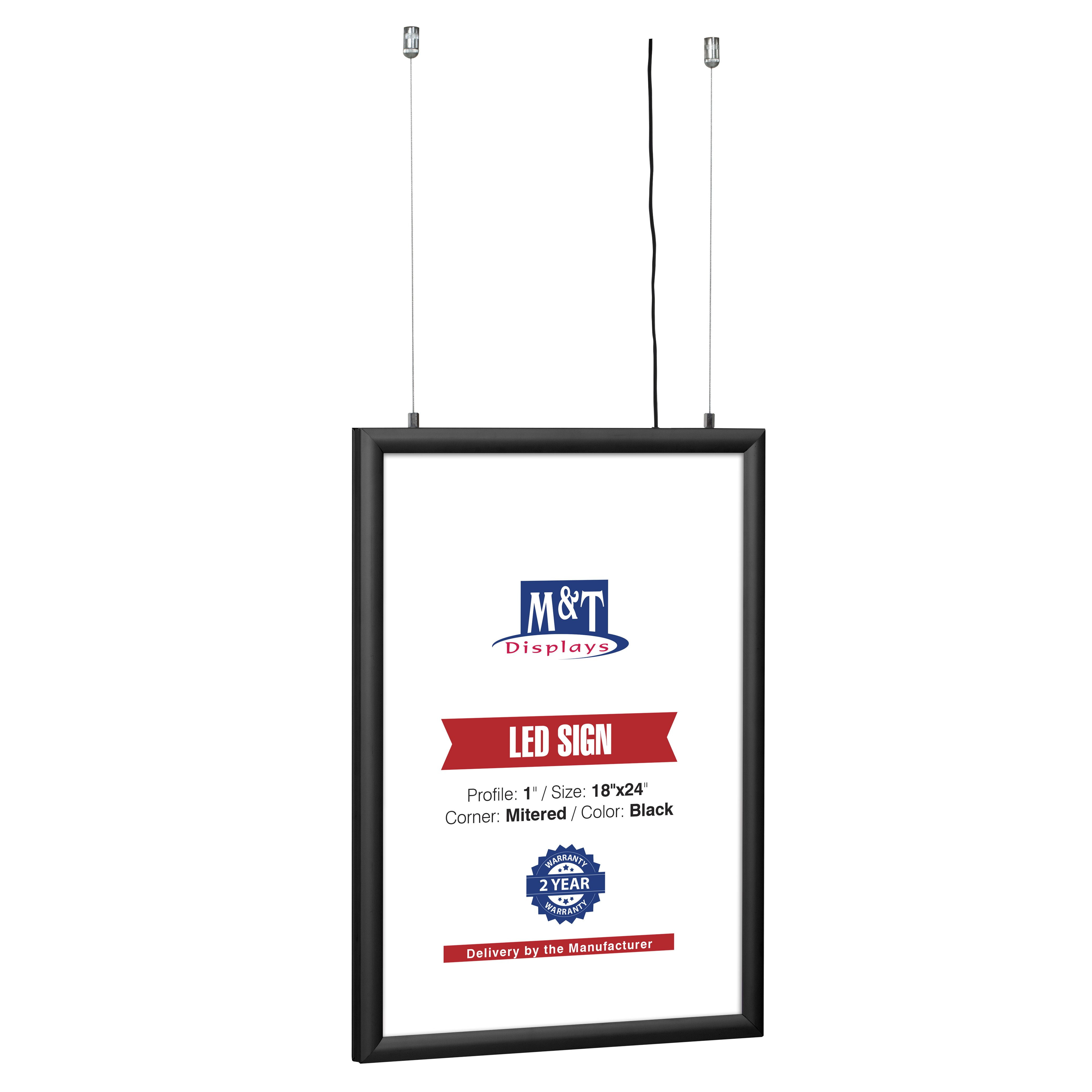 M&T Displays Best Buy LEDbox LED Light Poster Frame 18x24 Inch Black 1 ...