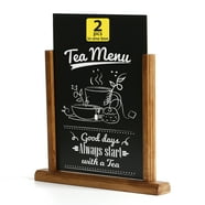 M&T Displays Classic Desktop Menu Holder with Acrylic U Type Pocket ...