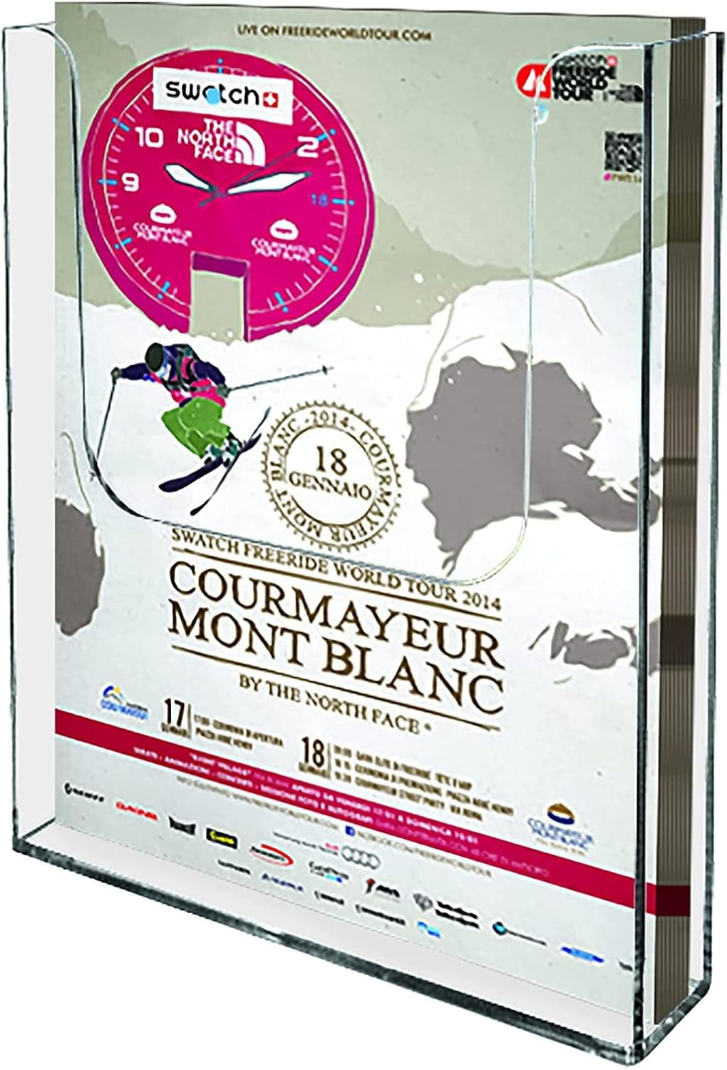 M&T Displays Clear Acrylic Wall Mount Brochure Holder 5.5x8.5 Inch 1 ...