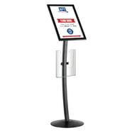 M&T Displays Double Sided Floor Standing Pedestal Metal Eco Info Board ...
