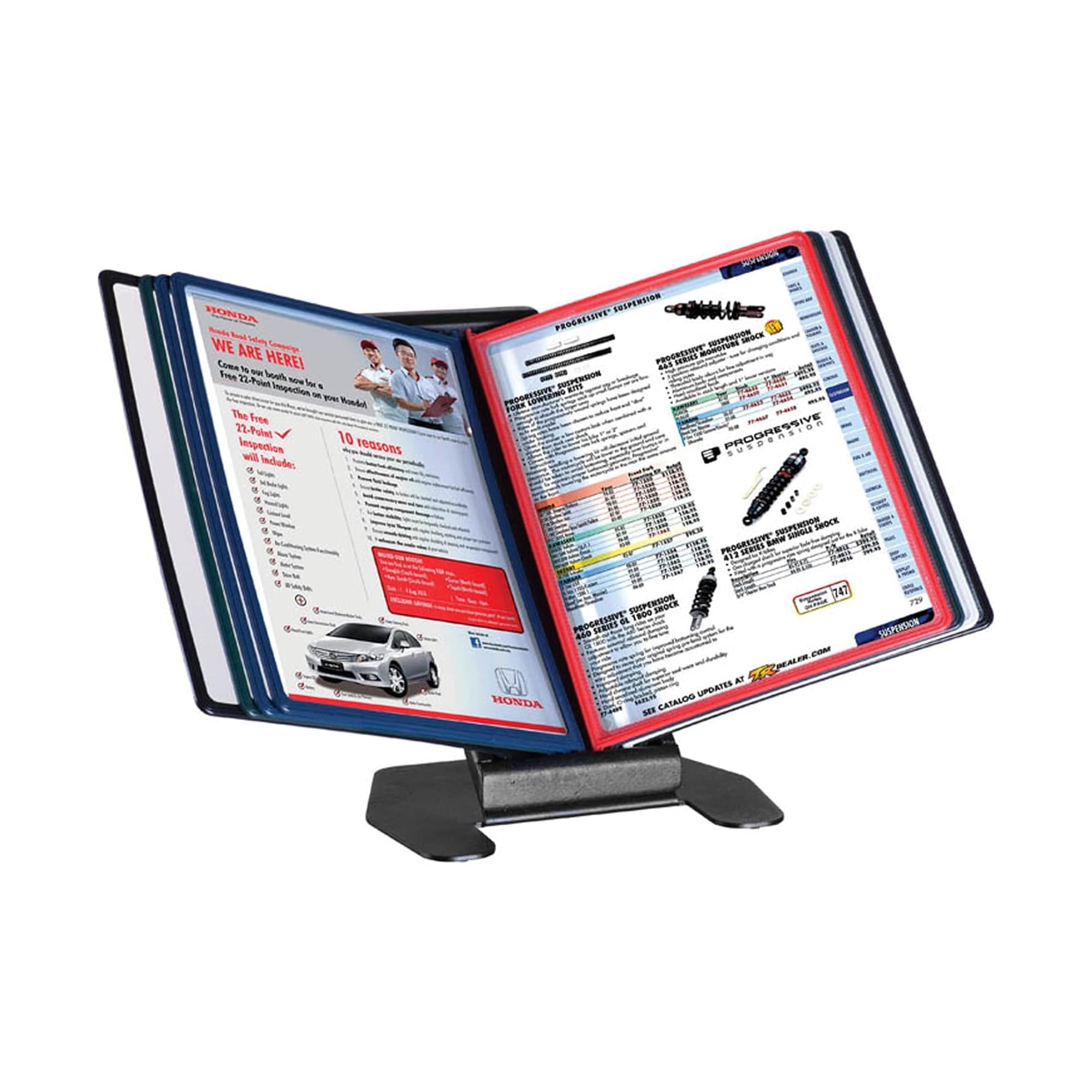 M&T Displays Desk Reference Organizer 10 Double-Sided 8.5x11 Pockets ...