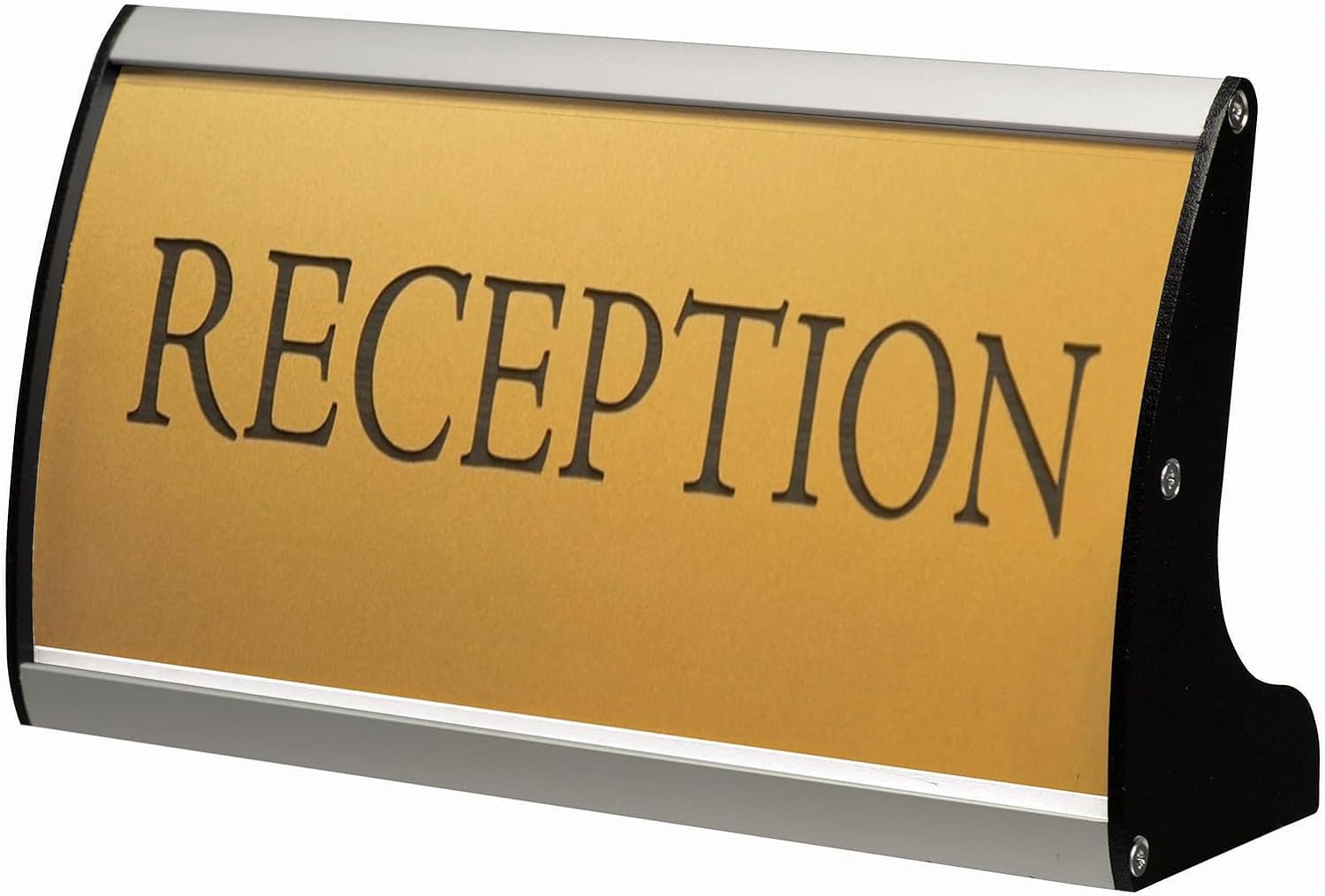 M&T Displays Desktop Name Plate Aluminum Countertop Nameplate Sign ...