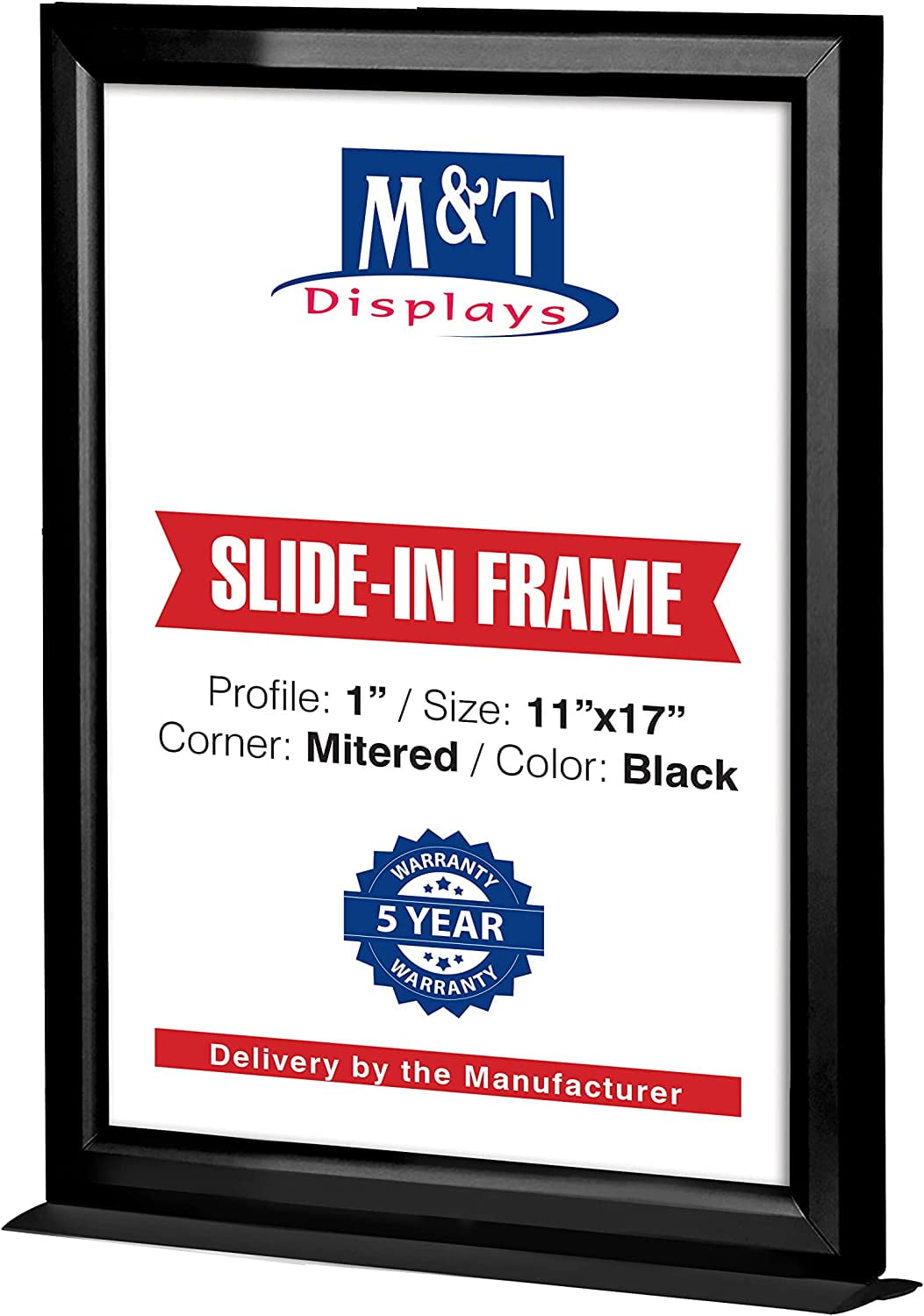 M&T Displays Double Sided Counter Slide In Advertisement Frame 11x17 ...