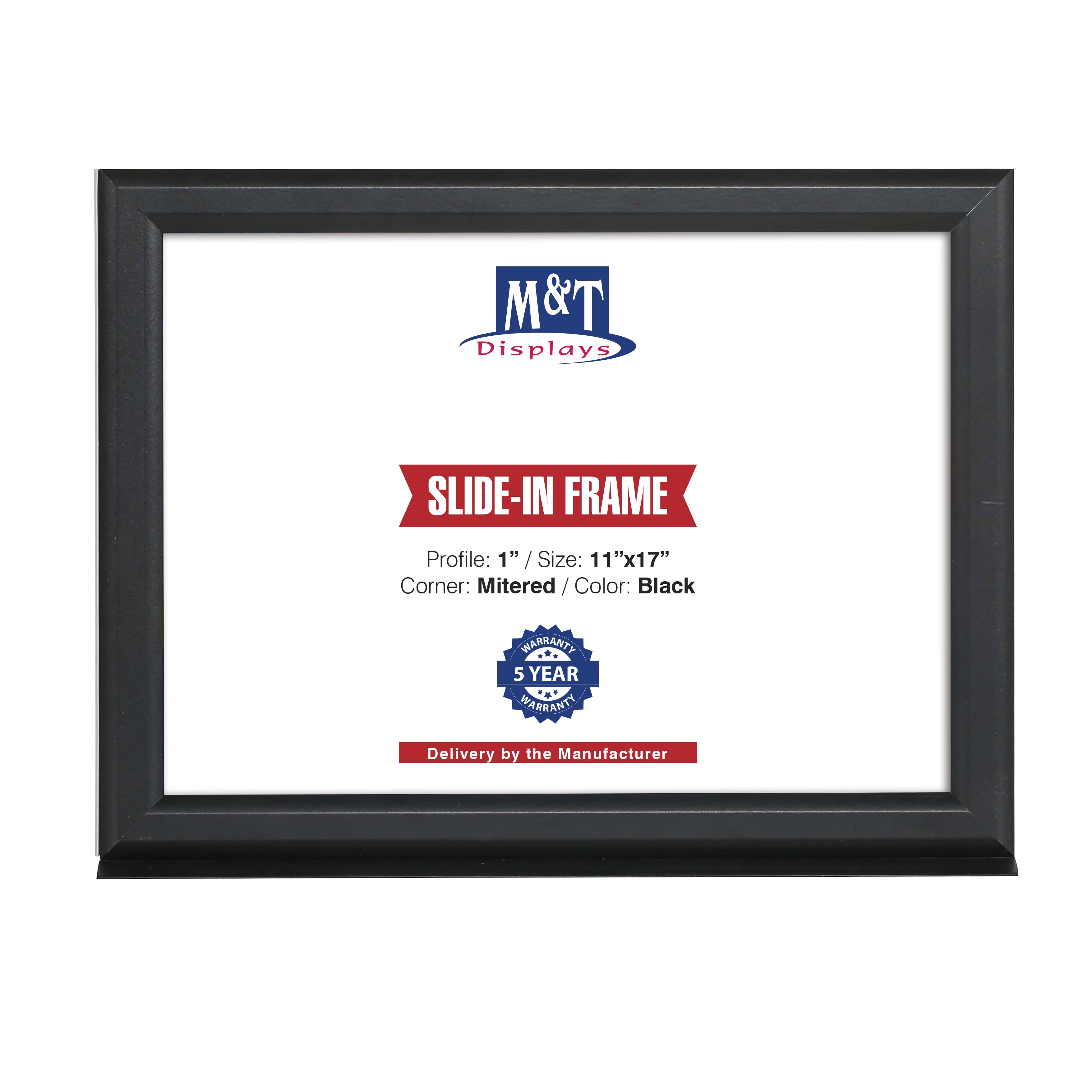 M&T Displays Double Sided Counter Slide In Advertisement Frame 11x17 ...