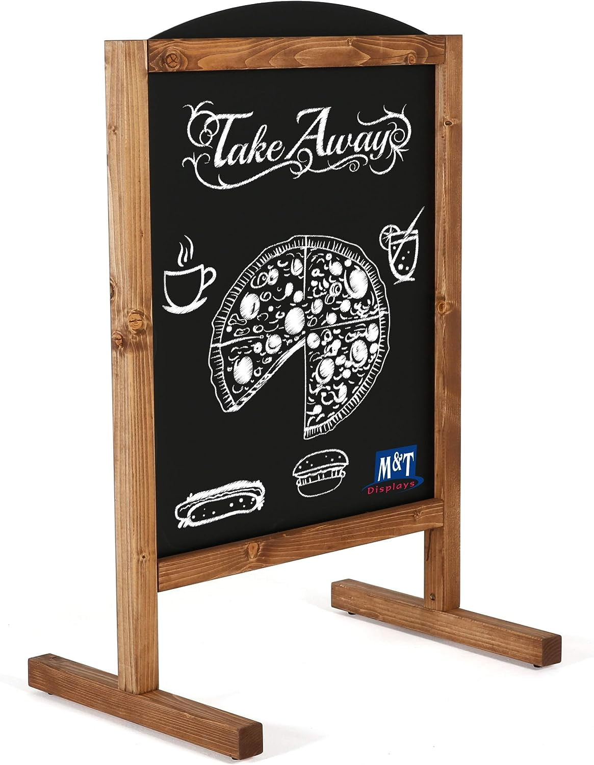 M&T Displays Fir Wood Maki Freestanding Wind Resistant Outdoor Pavement ...