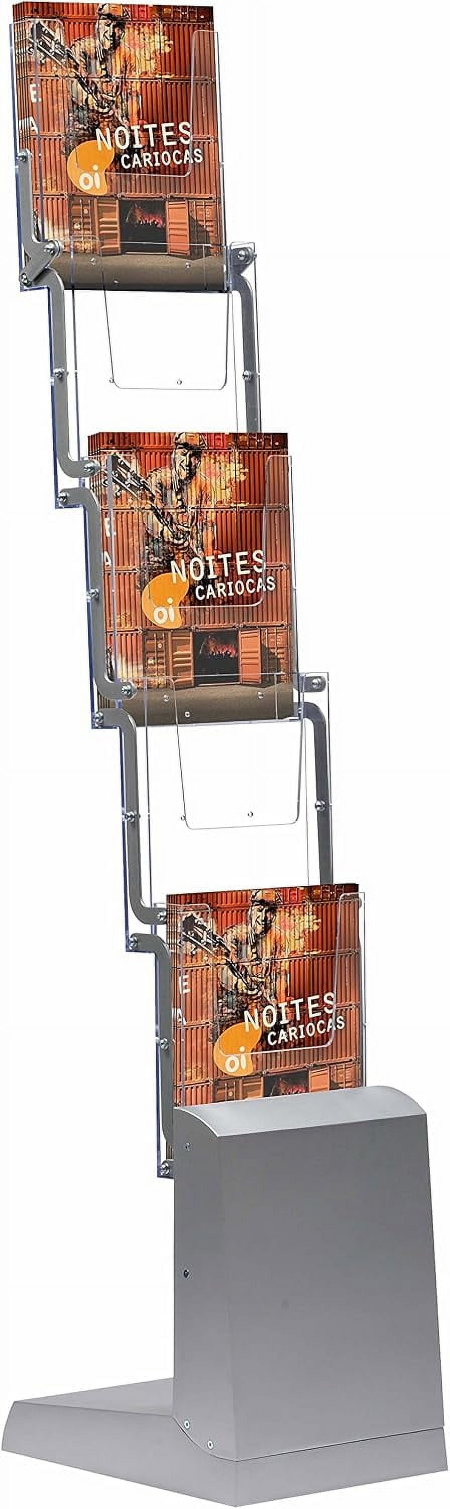 M&T Displays Floor Standing Zig Zag Foldable Brochure Rack, Magazine ...