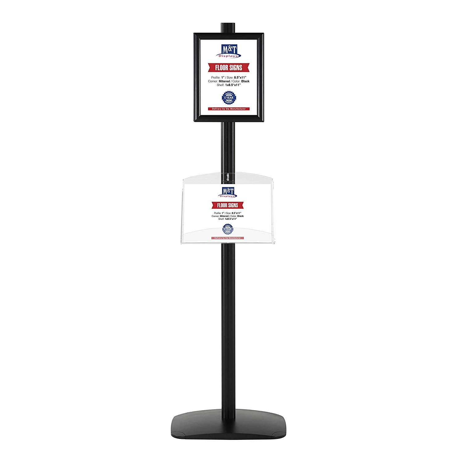 M&T Displays Free Standing Display Advertising Stand with 2 x (11X17 ...