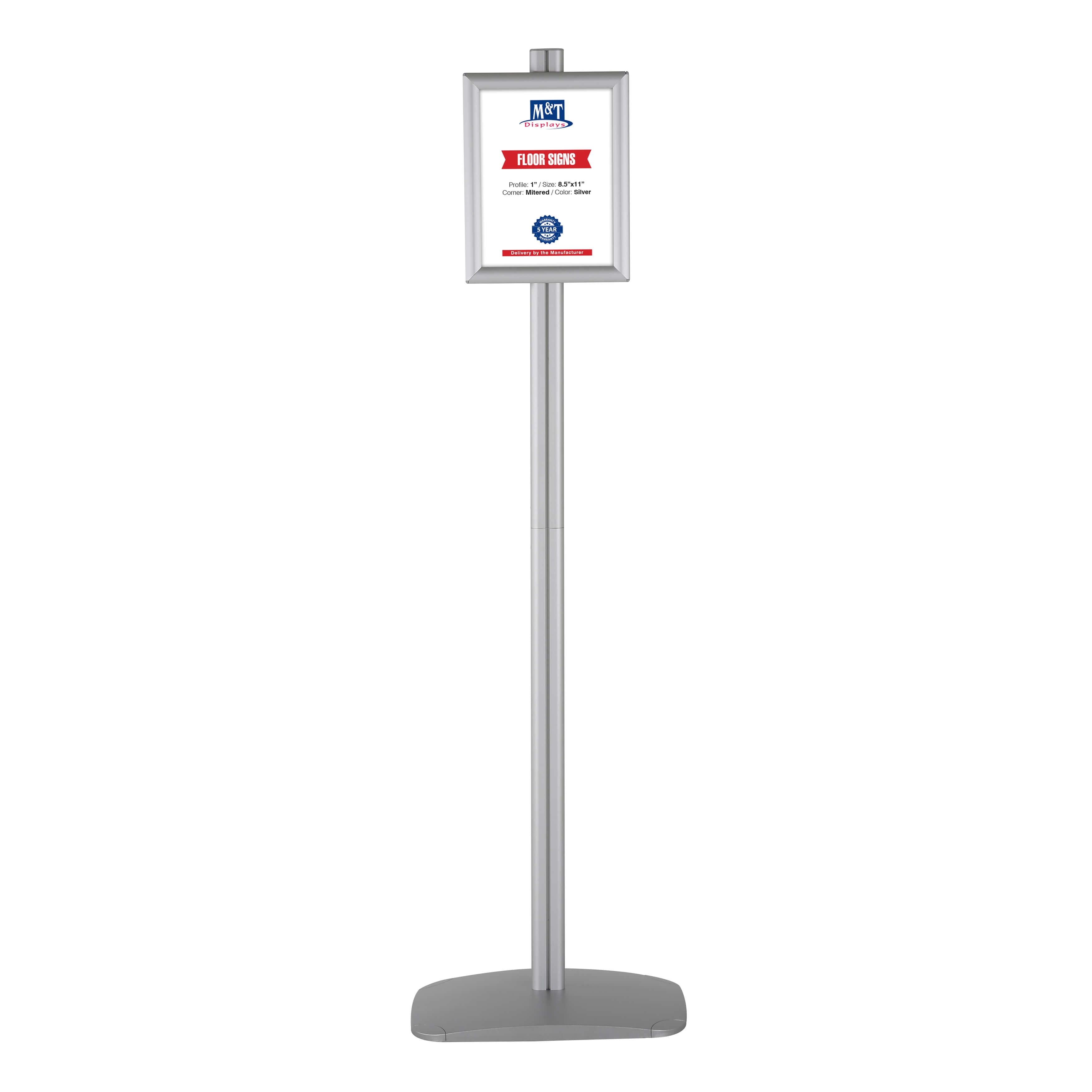 M&T Displays Free Standing Display Advertising Stand with 2 x (8.5x11 ...