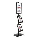 M&T Displays Free Standing Display Stand with 1 x (11X17) Frame in ...