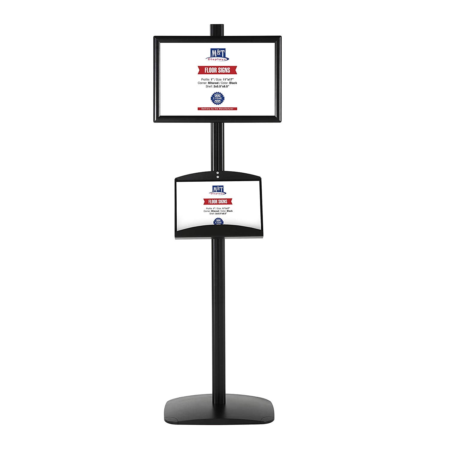 M&T Displays Free Standing Display with 1 x (11X17) snap Frame in ...