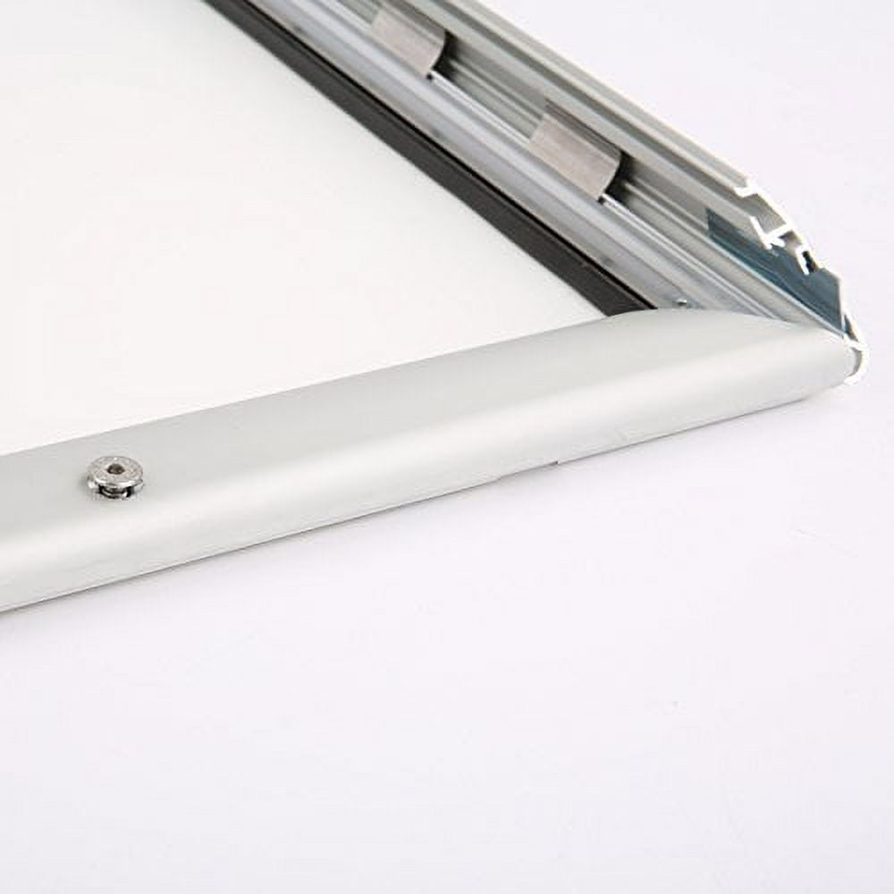 M&T Displays Lockable Weatherproof Snap Poster Frame 22x28 Inch Silver ...