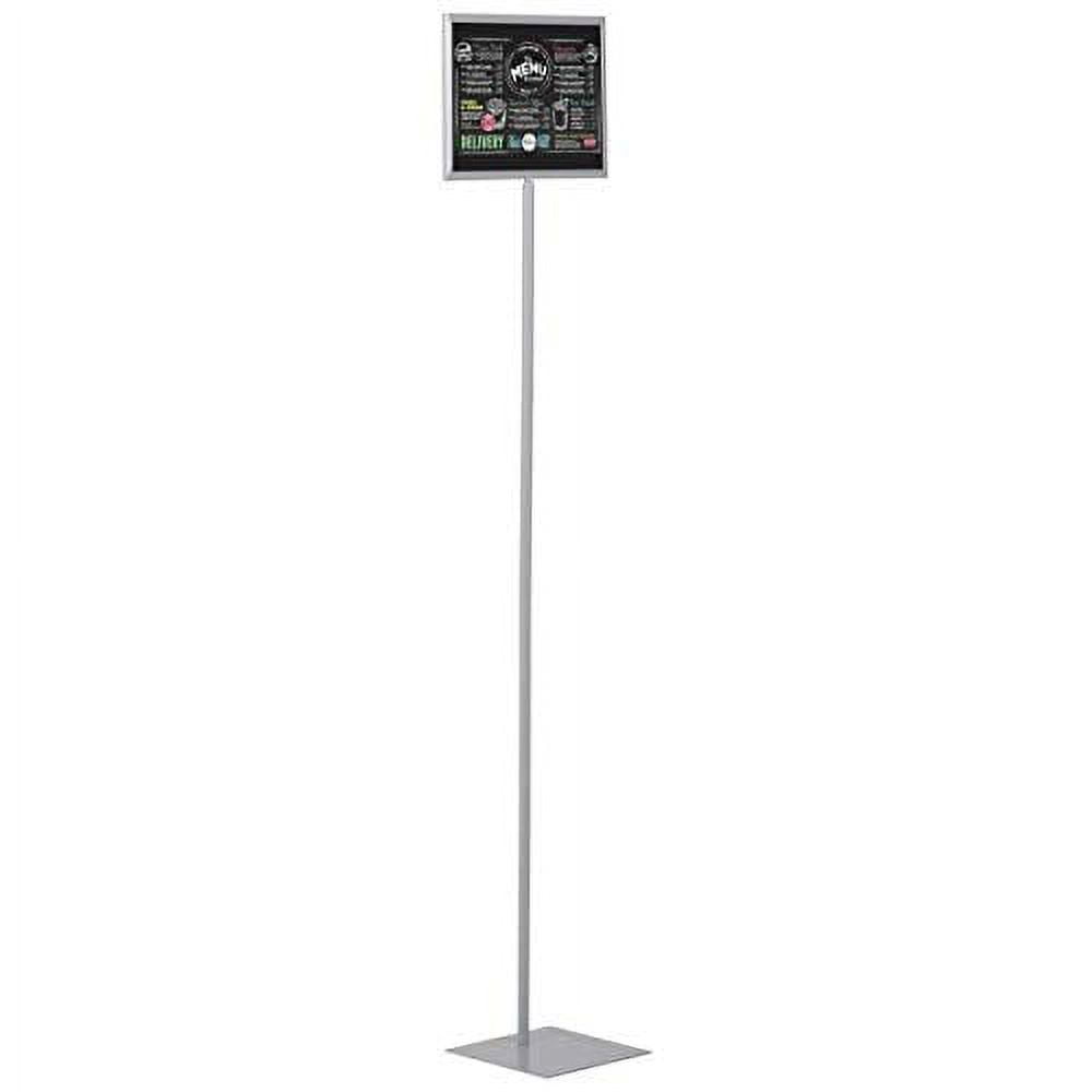 M&T Displays Metal Floor Free Standing Landscape Sign Menu Holder ...