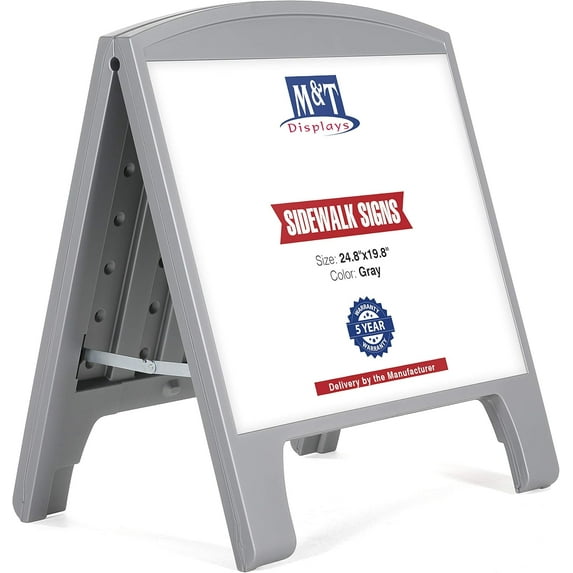 M&T Displays Mini Street SignPro Board, Gray 24.80x19.76 Inch ...