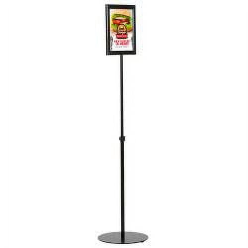 M&T Displays Pedestal Sign Holder Floor Stand w/Telescoping Post & Easy ...
