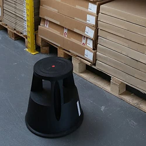 M&T Displays Rolling 2-Step, Plastic Stepstool, Holds up to 330 lbs w/Non-Slip Platform Wheels ...