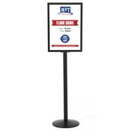 M&T Displays Metal Eco Info Board Silver 24x36 Inches Slide-In Poster ...
