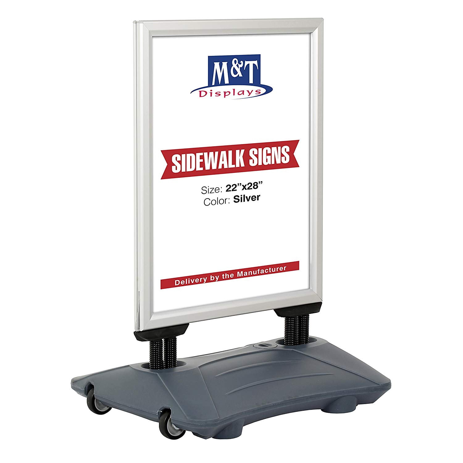 M&T Displays Slide-in WindPro, 22" x 28" Poster Size, Silver Frame ...