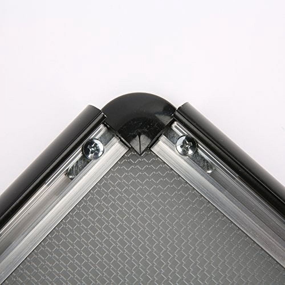 M&T Displays Snap Frame 11x17 1" Black Color Profile, Round Corner ...