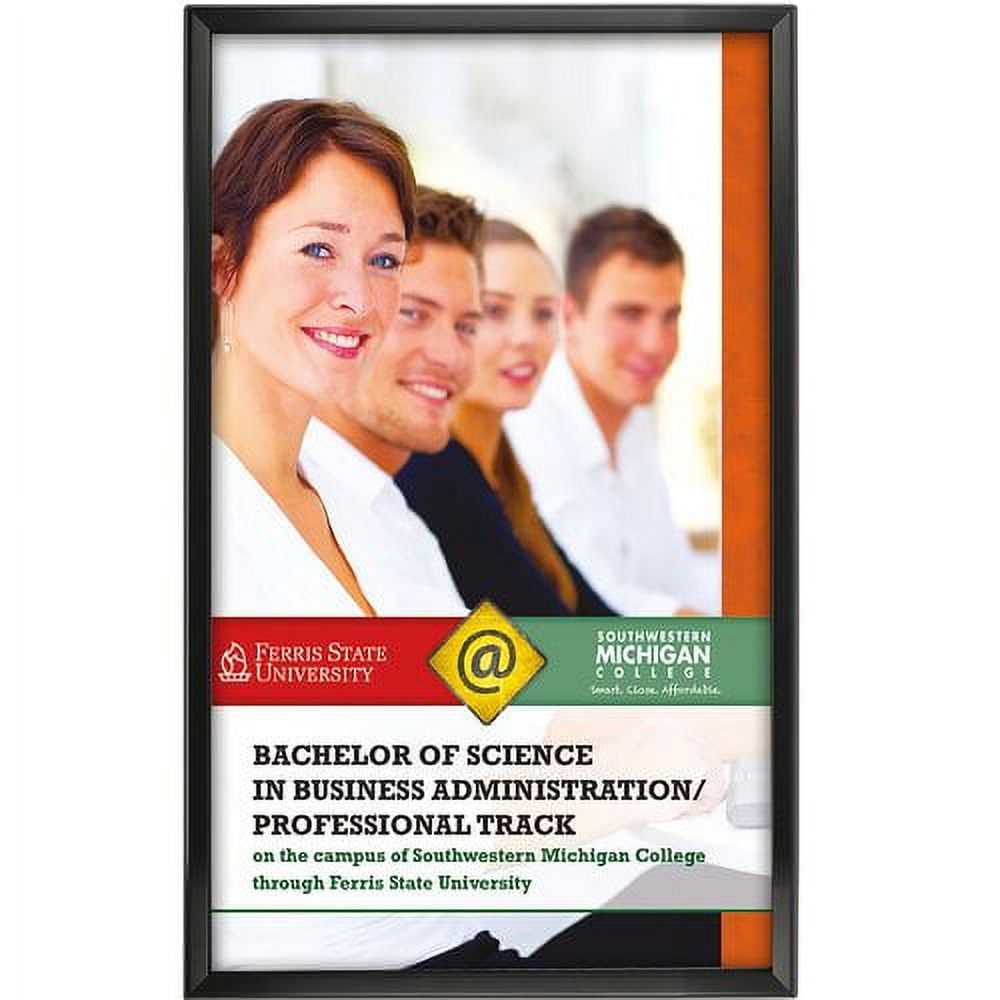 M&T Displays Snap Poster Frame 22x28 Inch Silver 1.25" Aluminum Profile ...