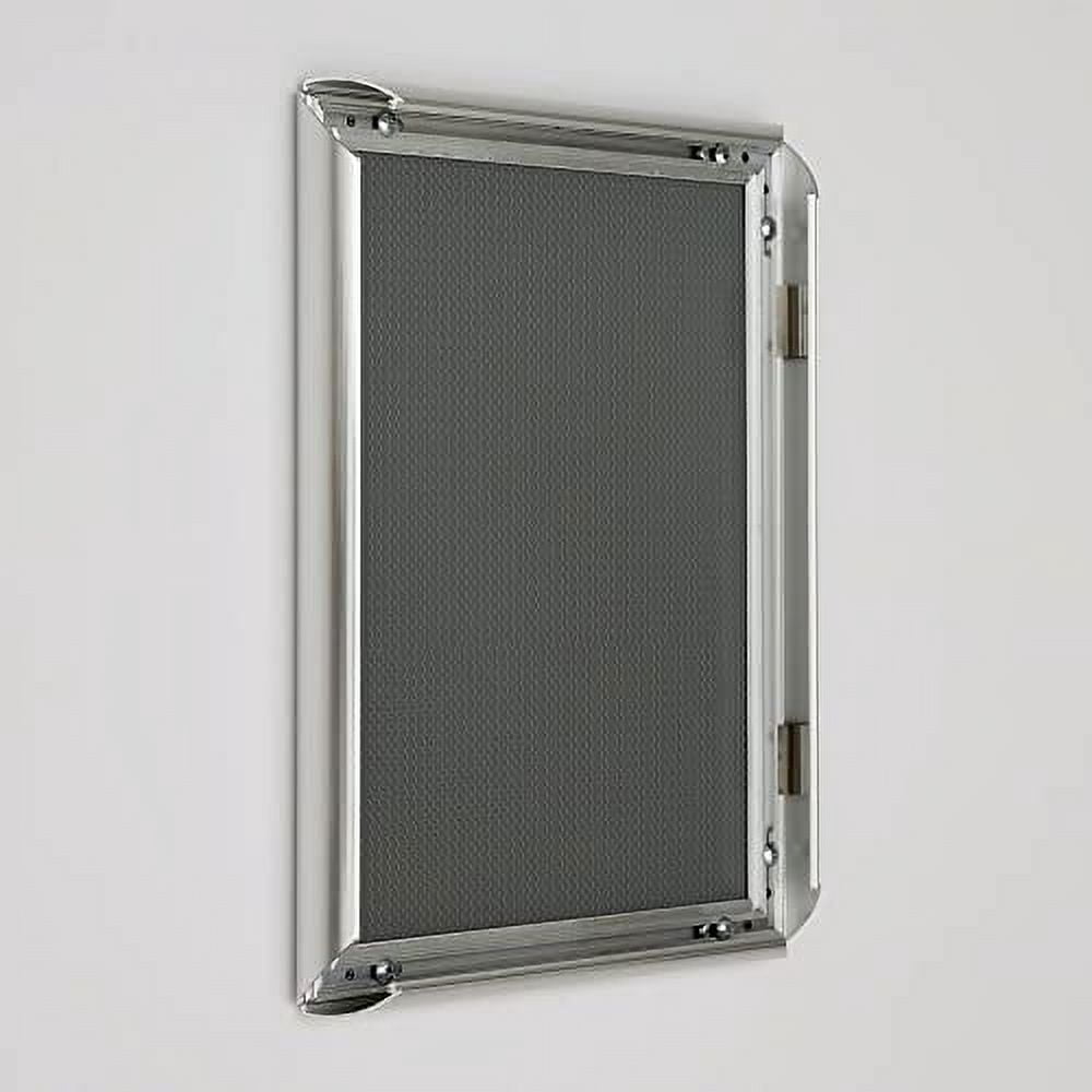 M&T Displays Snap Poster Frame 8.5x11 Inch Chrome 1" Aluminum Profile ...