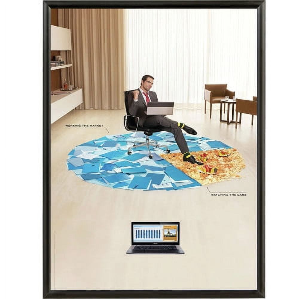 M&T Displays Snap Poster Photo Picture Frame 18x24 inch Aluminum Black ...