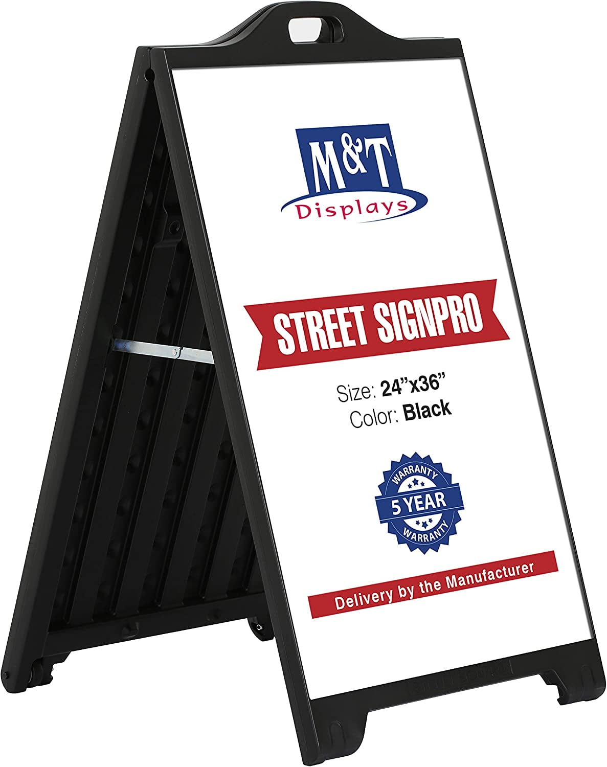 M&T Displays Street SignPro Board, Black 24x36 Inch Sandwich Board A ...