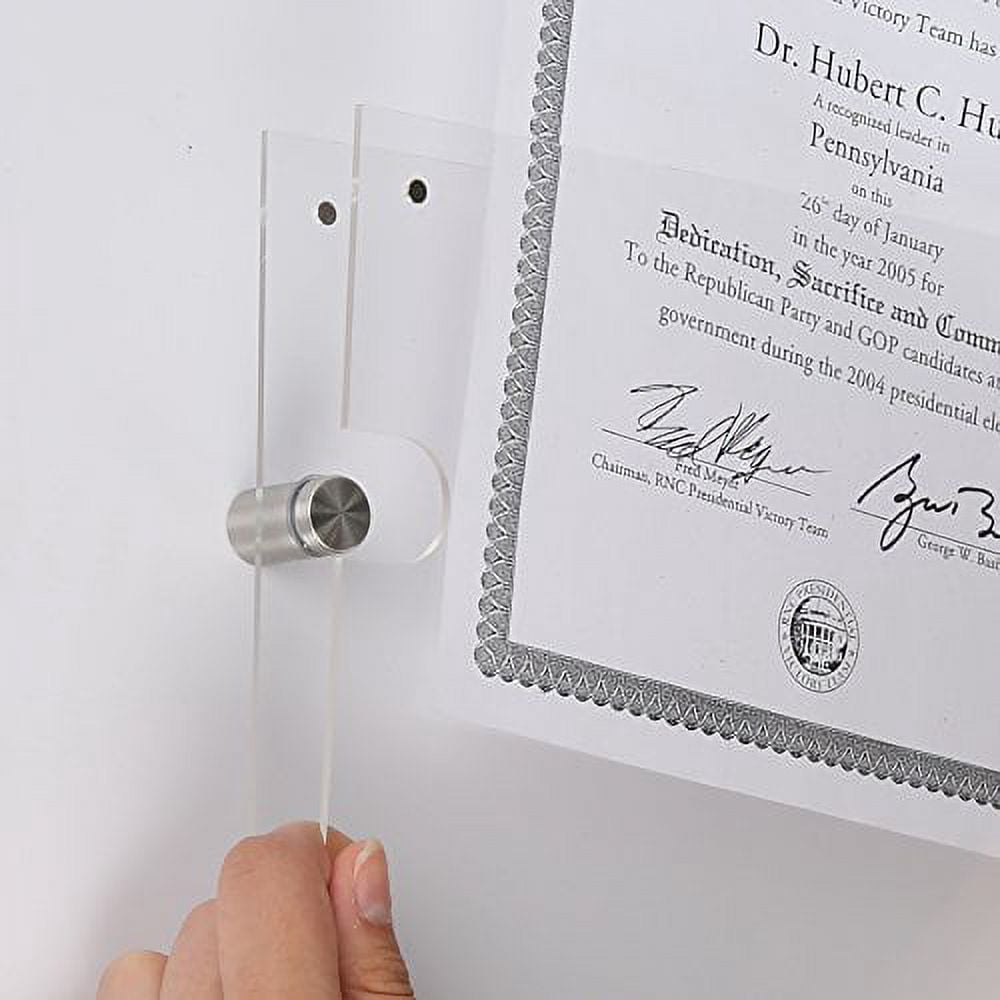 M&T Displays Wall Mount Floating Clear Acrylic Frameless Picture Frame ...