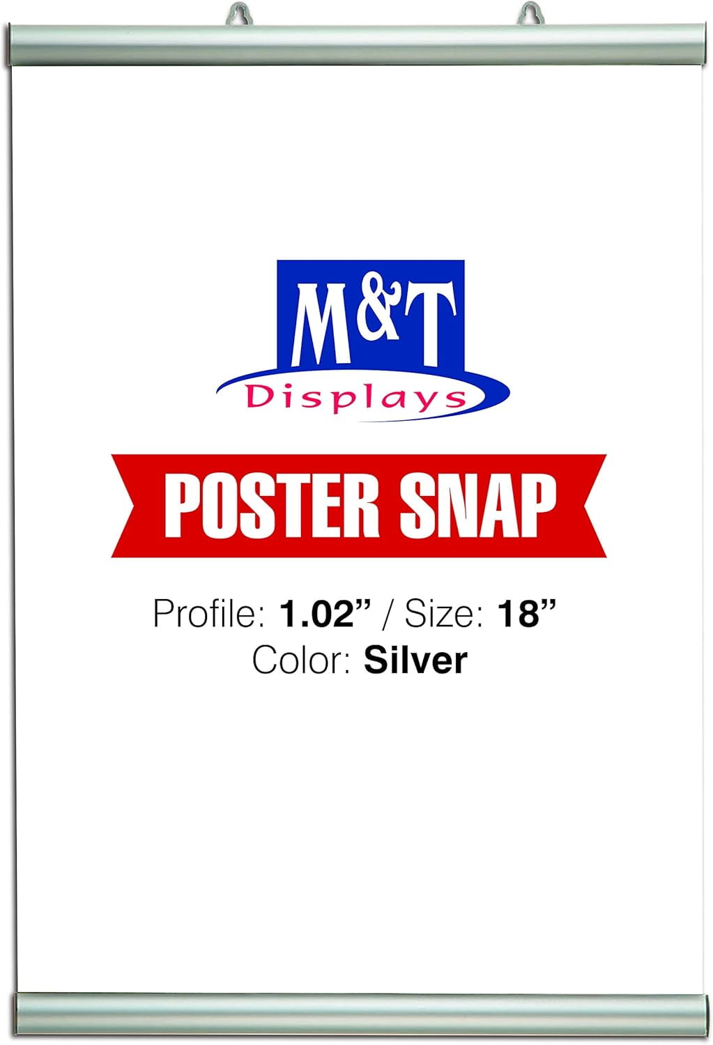 M&T Displays Wall Mounting Aluminum Snap Hanger - Brochure, Sign ...