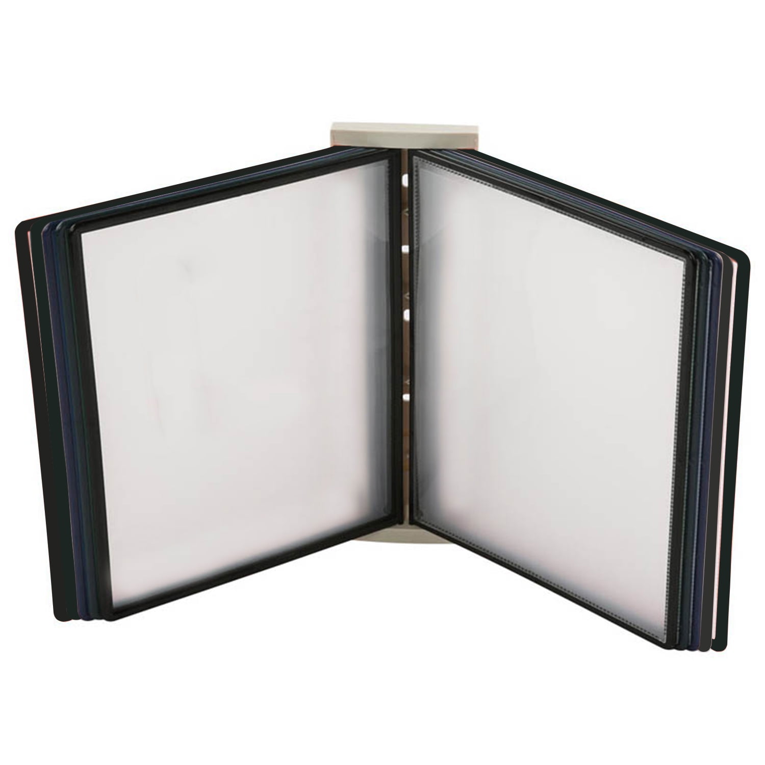 M&T Displays Wall Mounting Reference Rack with 10 Black Double-Sided 8 ...