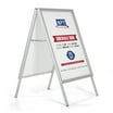 M&T Displays Double Sided Floor Standing Pedestal Metal Eco Info Board ...