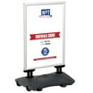 M&T Displays Snap Poster Frame 24x48 Inch Black 1" Aluminum Front Loading Wall Mounting Picture ...